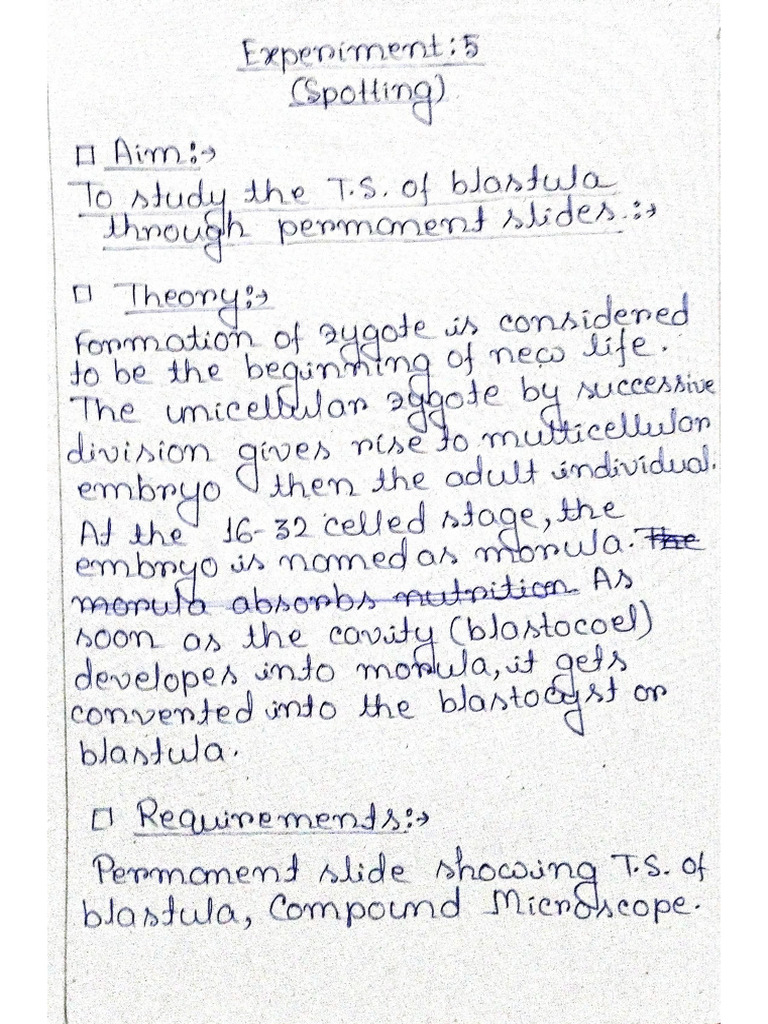 Write Up For Spotting Experiments (5-11) For Class 12 Afs BKP | PDF