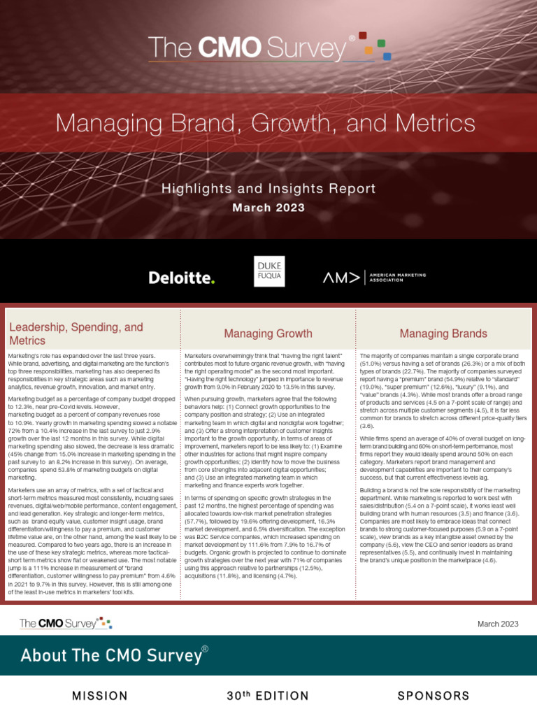 The CMO Survey-Highlights and Insights Report-March 2023 | PDF ...