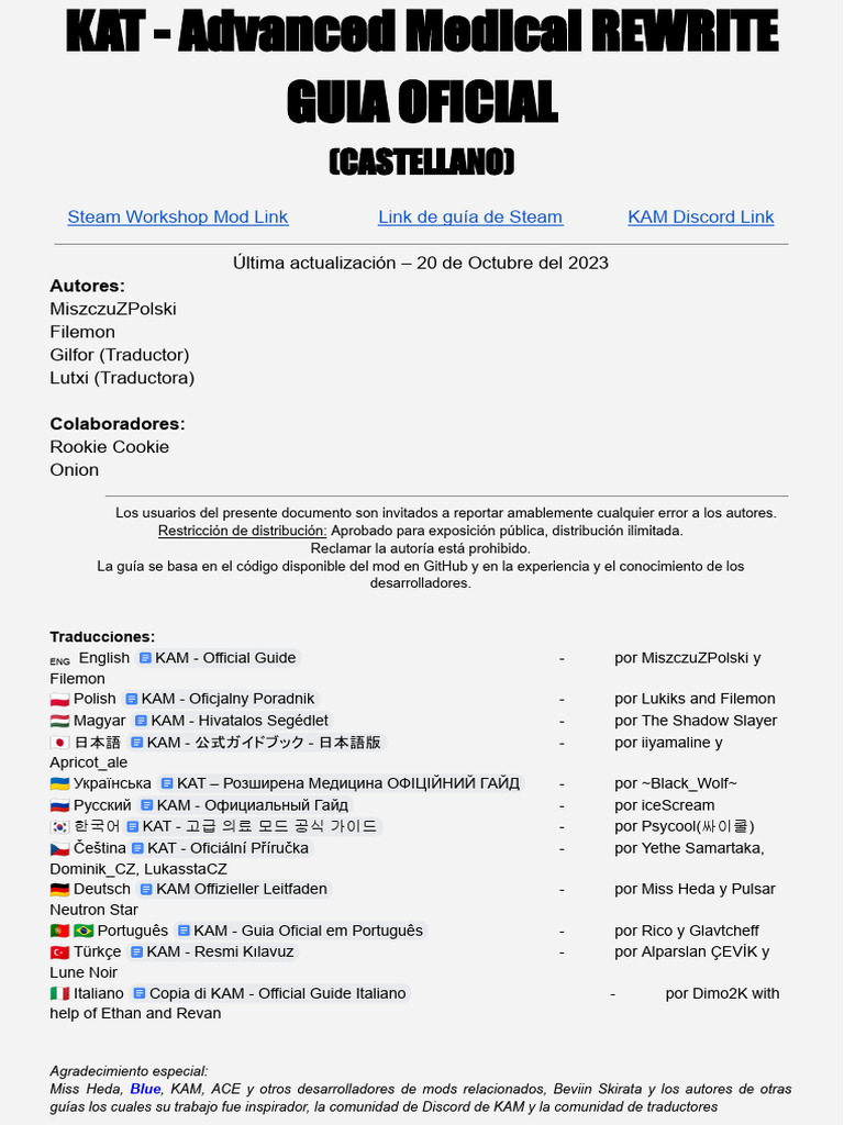 KAT - Official Guide - Castellano | PDF | Reanimación cardiopulmonar | Medicina CLINICA