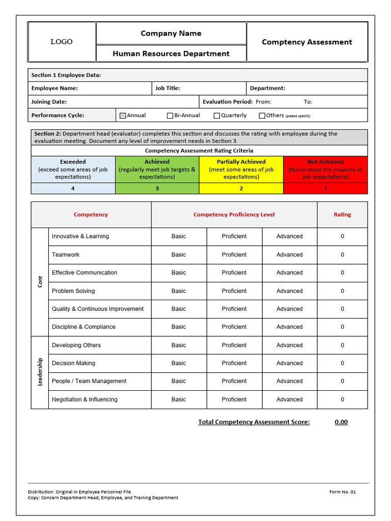 Comptency Assessment | Download Free PDF | Competence (Human Resources ...