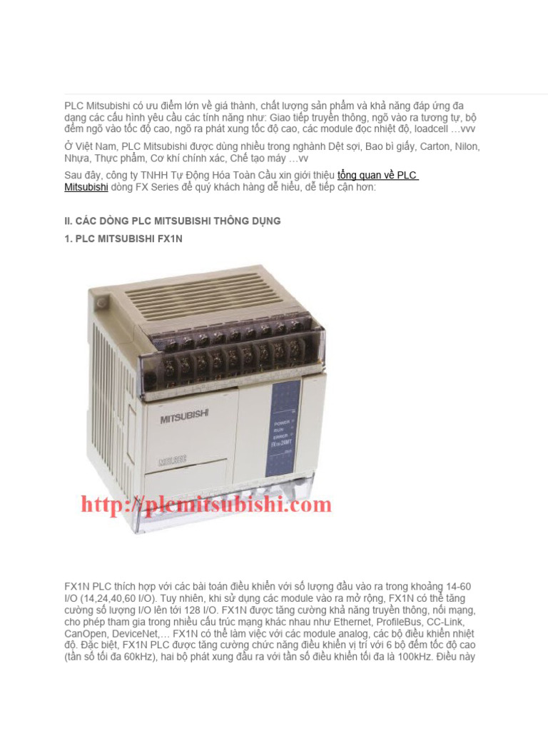 bai-1-phần-cứng-plc-mitshubishi | PDF