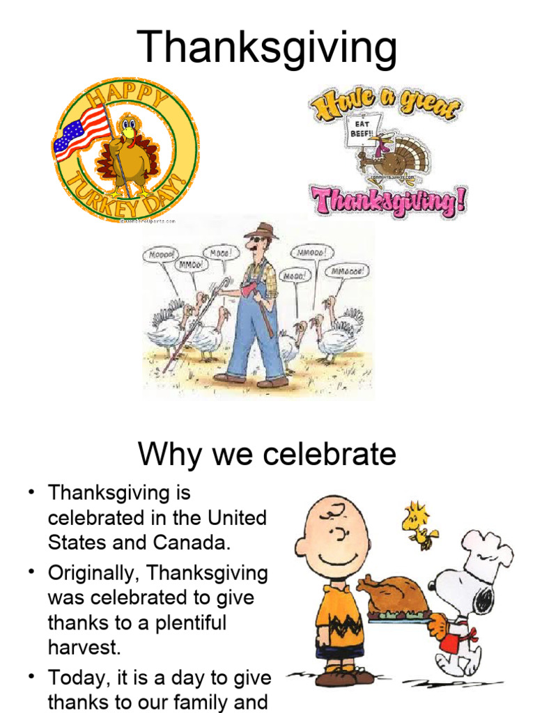 Thanks giving ppt | PDF | Turkey Meat | Thanksgiving Dinner