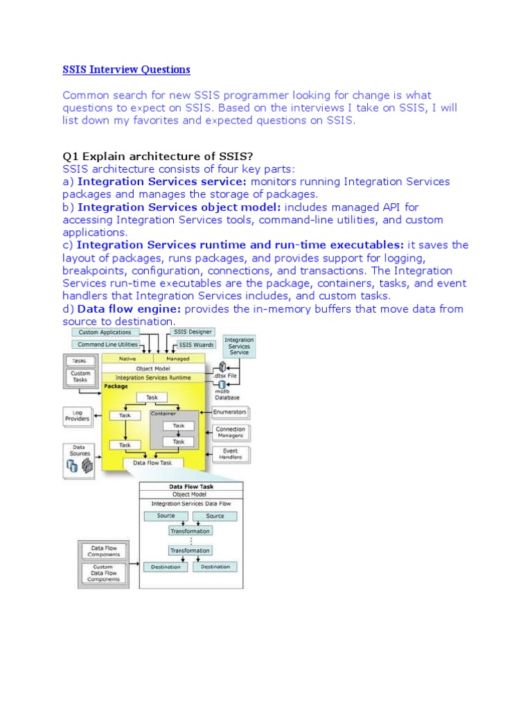 SSIS Interview Questions | PDF | Microsoft Sql Server | Computer Architecture