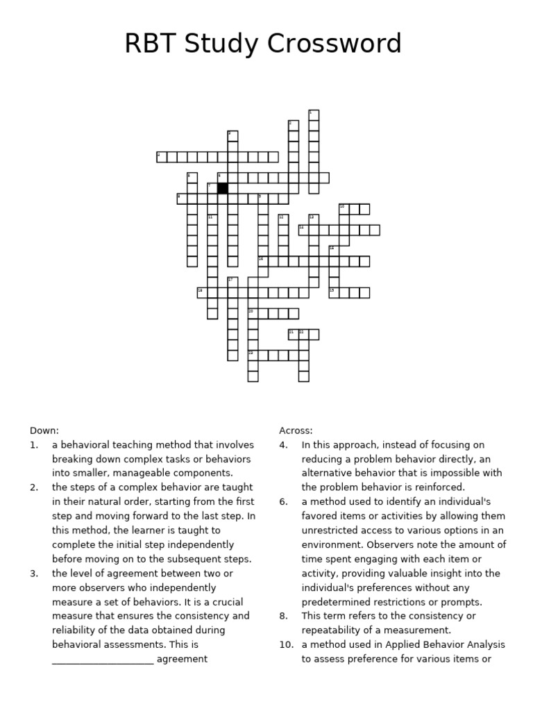 RBT Study Group Material | PDF