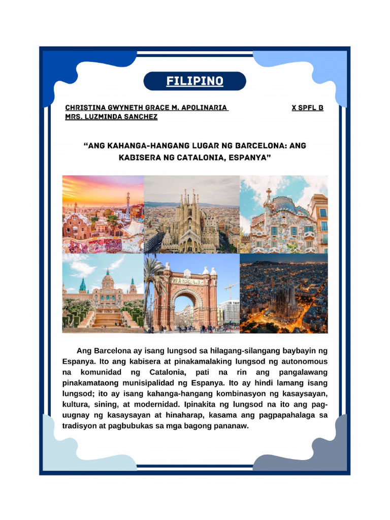 Filipino Photo Essay | PDF