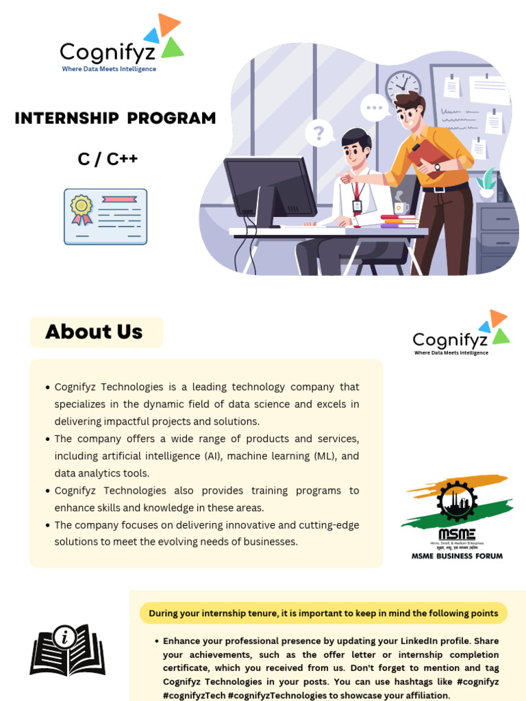C-C++ Internship Tasks | Download Free PDF | Computer Program | Programming