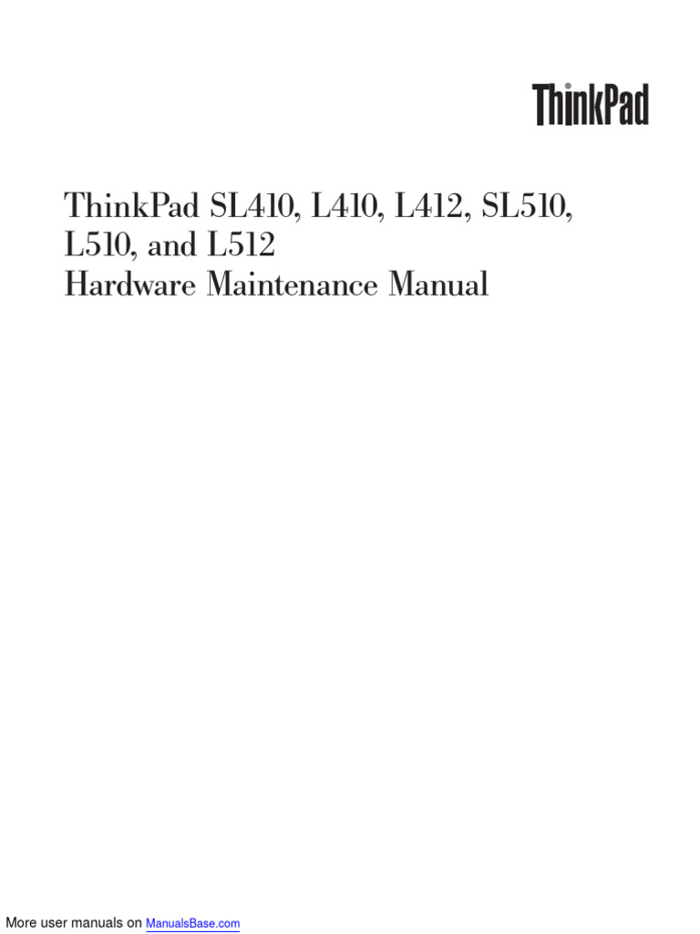 Thinkpad L512 | PDF | Electrostatic Discharge | Switch