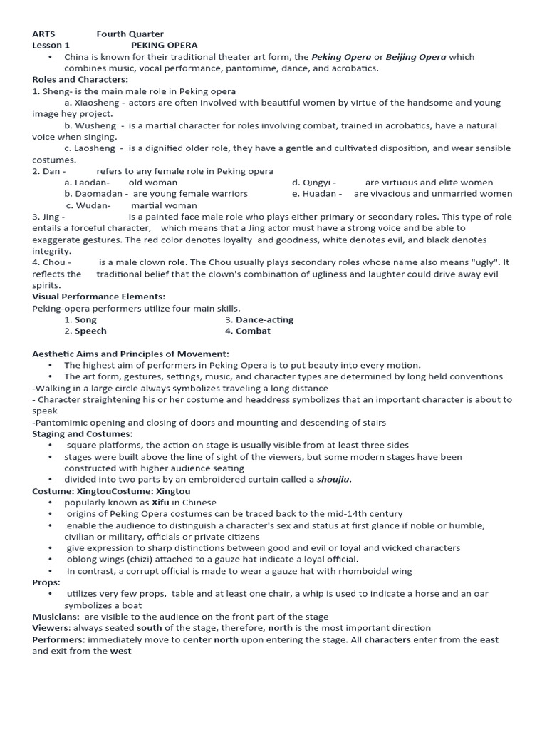 Arts 4th QTR | PDF | Performing Arts