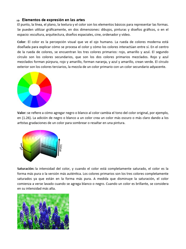 Elementos de Expresión Artística | PDF | Color | Hora