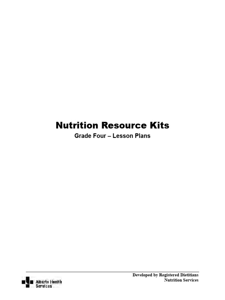 Grade 4 Nutrition Lesson Plans Guide | PDF | Foods | Healthy Diet