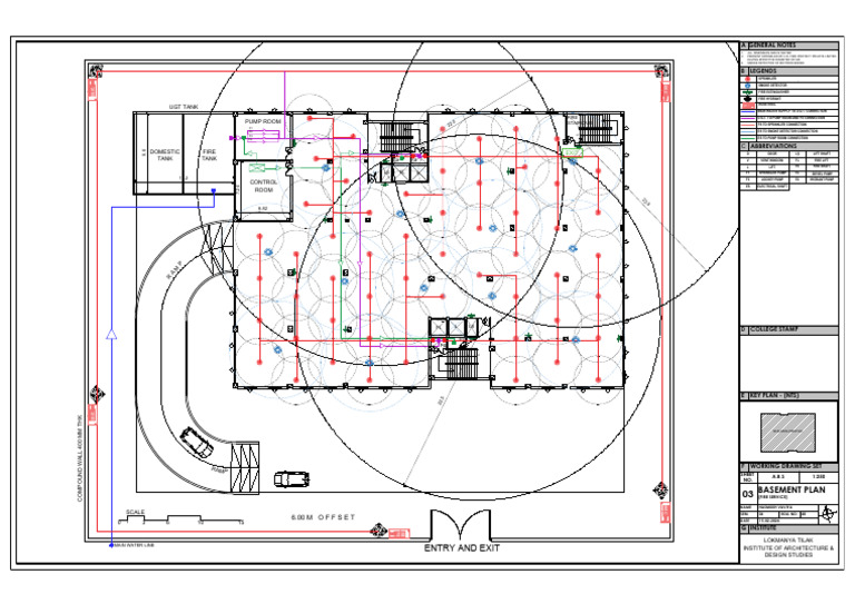 03 - Fire Fighting Basment Layout | PDF | Hydraulics | Fires