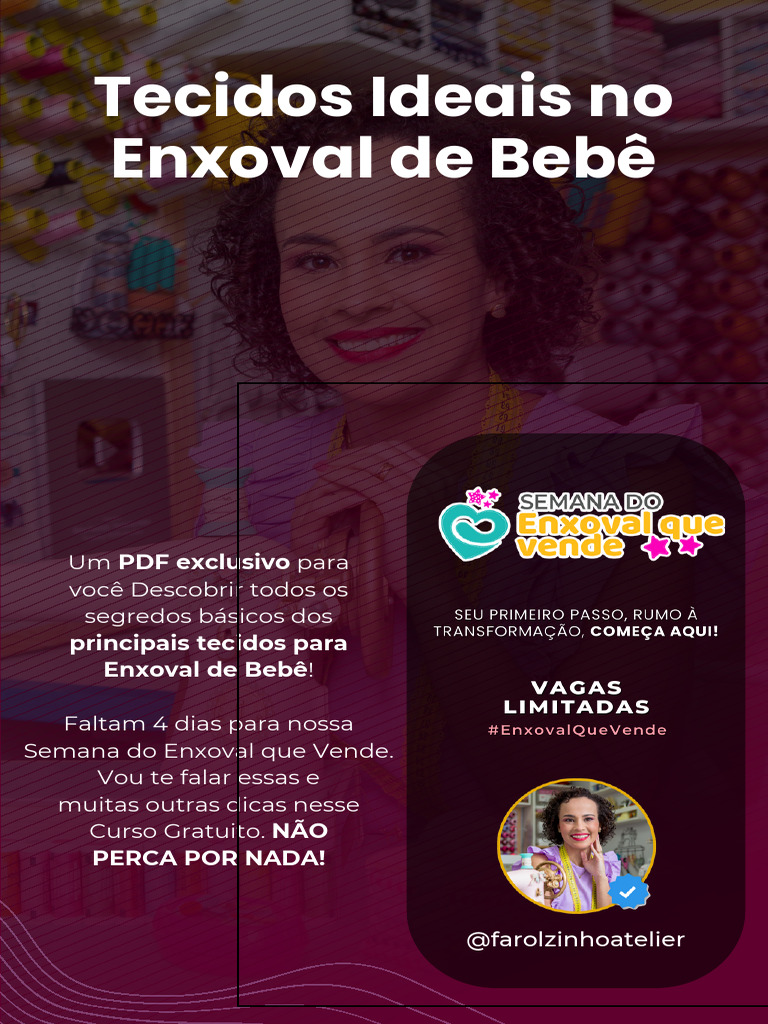 Tecidos Essenciais para Enxoval de Bebê | PDF | Têxteis | Tecelagem