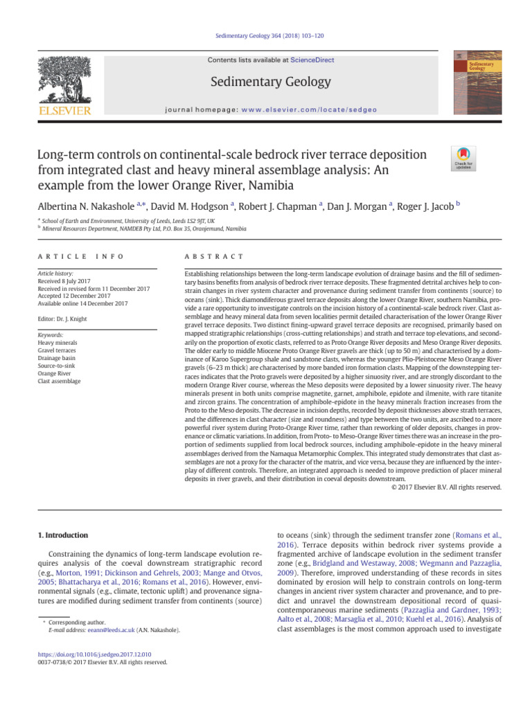 Long Term Controls On Continental Scale Bedrock River Terrace de - 2018 ...