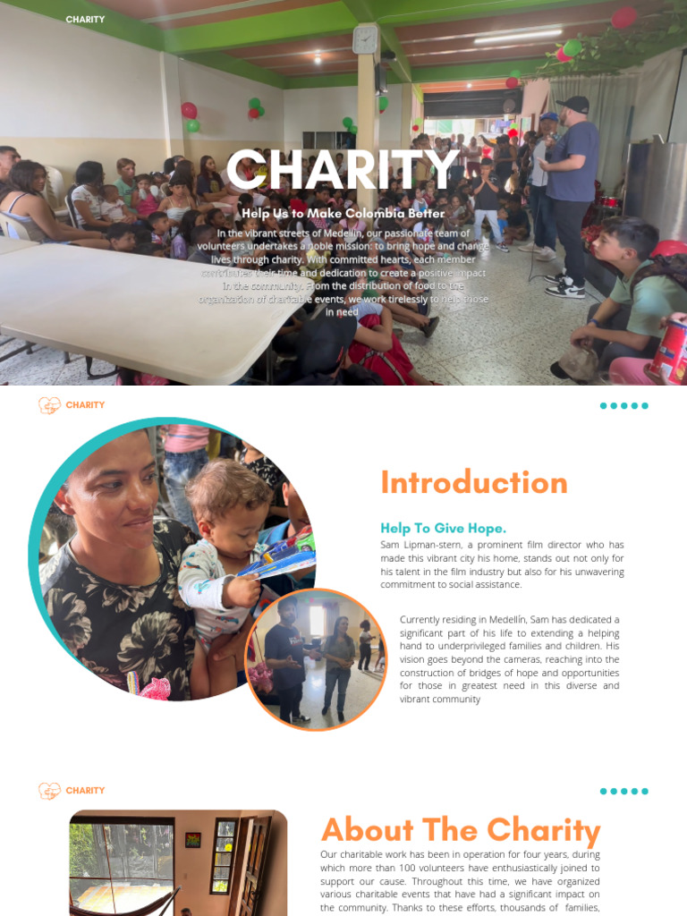 Blue Orange Professional Charity Presentation | PDF | Poverty | Poverty ...