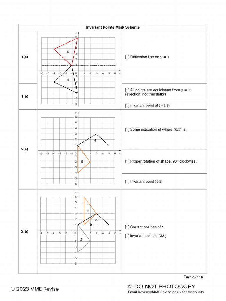 Invariant Points Answers MME | PDF | Shape | Triangle