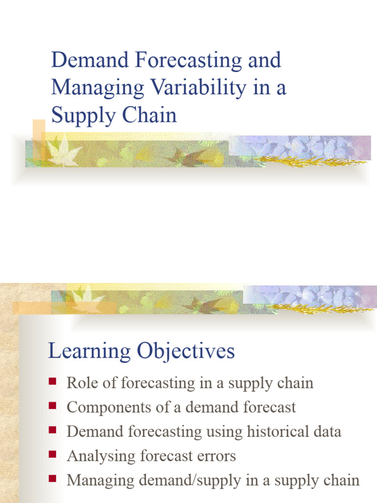 CH 3 Demand and Forecasting | PDF | Forecasting | Linear Regression CH 3 Demand and Forecasting | PDF | Forecasting | Linear Regression