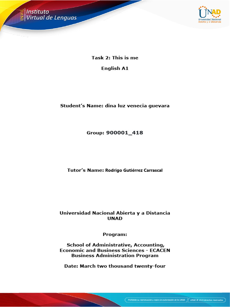 tarea ingles 5 | PDF