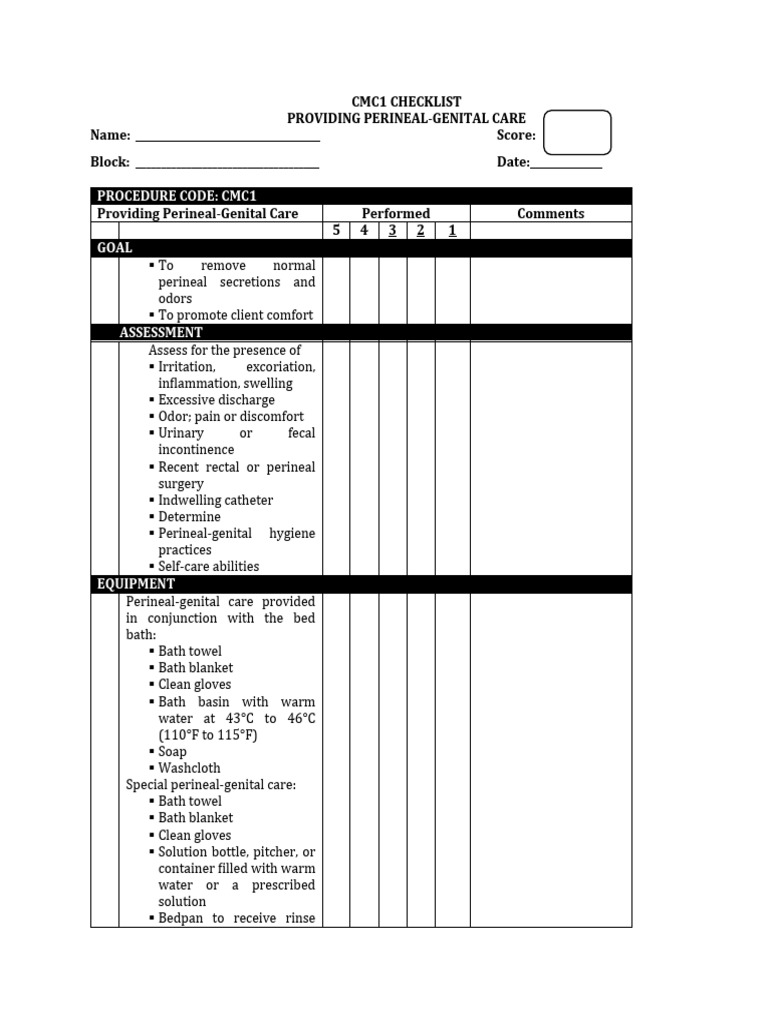 CMC1 Checklist | PDF | Catheter | Urology