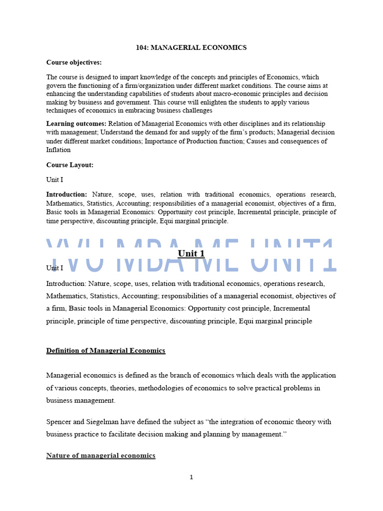 ME_unit_1__2021_ | PDF | Economics | Macroeconomics