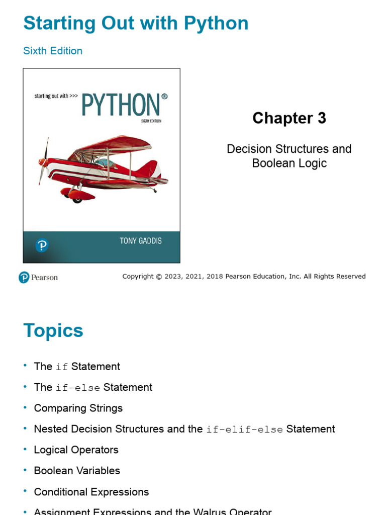 Gaddis Python 6e Chapter 03 - Accessible | Download Free PDF | Boolean Data Type | Computer ...