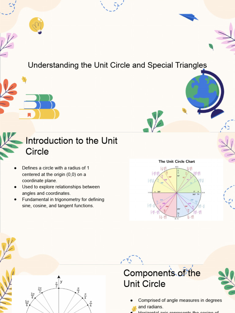 Unit Circle and Special Triangle | PDF | Triangle | Angle