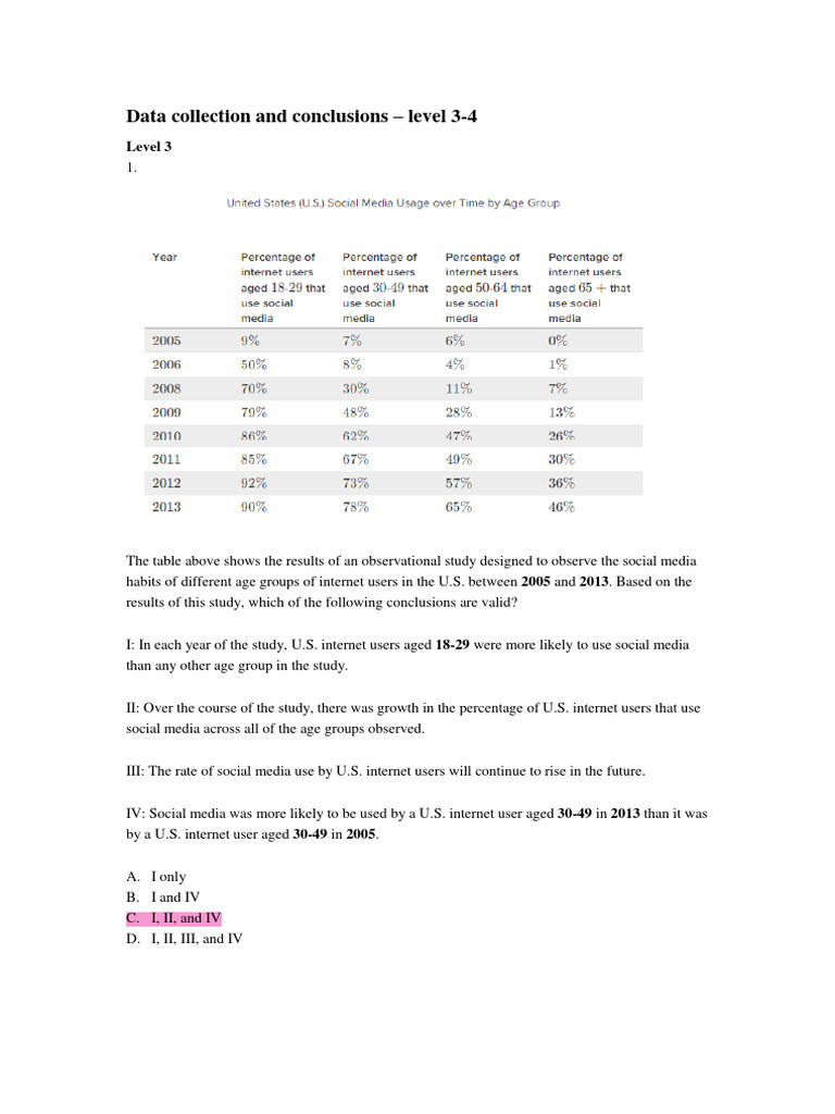 Data Collection and Conclusions - Level 3-4 | Download Free PDF | Experiment | Water