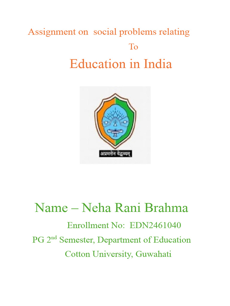 Neha - Assignment. Education | PDF | Teachers