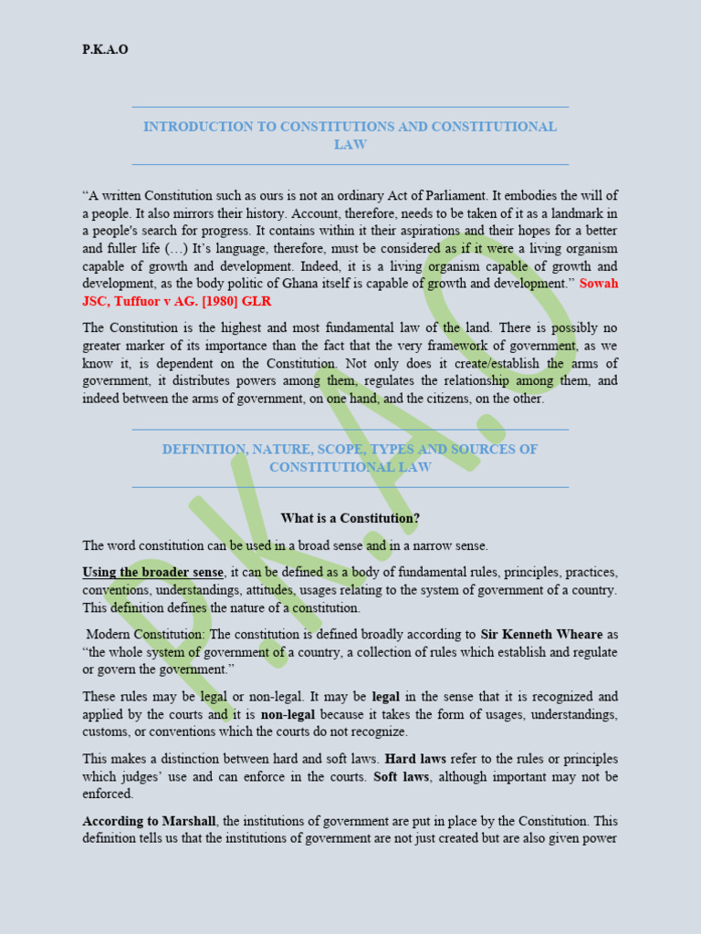Constitutional Law.pkao | PDF | Governance | Government