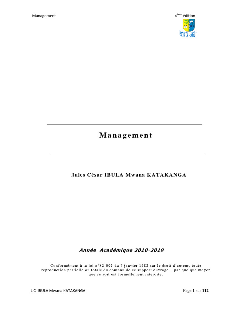 Introduction au Management Moderne | PDF | Business | Environnement naturel