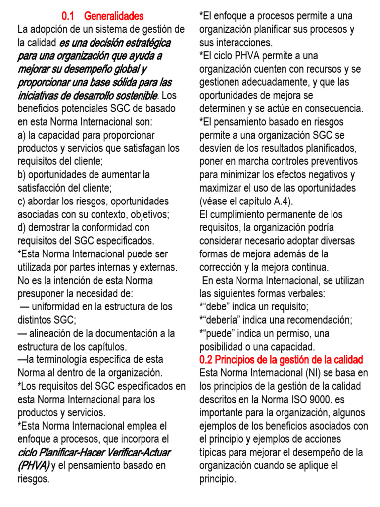 Generalidades | PDF | Gestión de la calidad | Calidad (comercial)