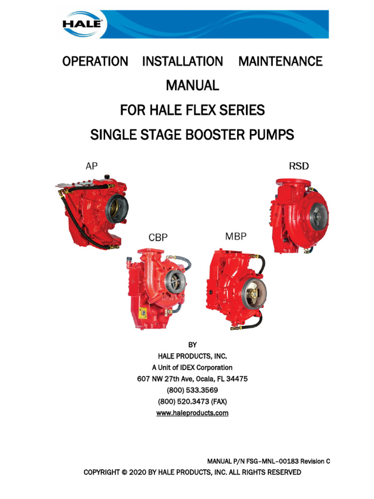 FSG-MNL-00183 OIM For Flex Single Stage Booster Pumps REV C | PDF ...