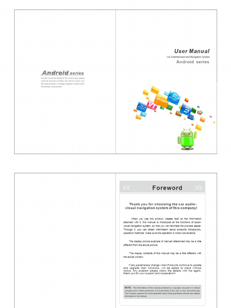 Android - Car Entertainment and Navigation System - User Manual - s150 ...