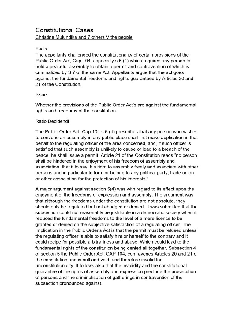 Constitutional Cases | Download Free PDF | Constitution | Political Law