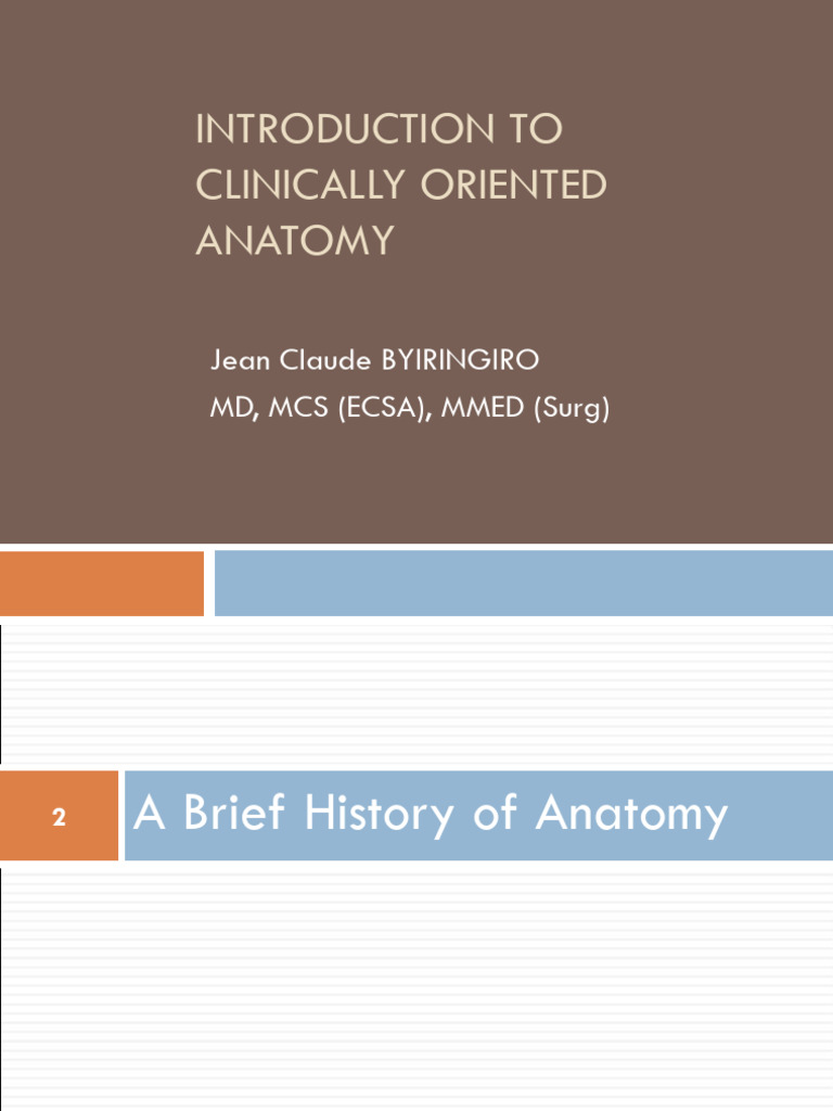 Introduction To Clinically Oriented Anatomy | PDF | Anatomical Terms Of ...