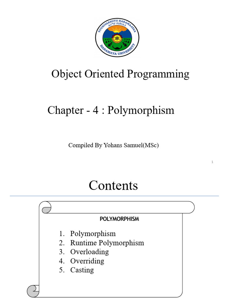 Chapter 4 Polymorphism | Download Free PDF | Method (Computer Programming) | Inheritance (Object ...