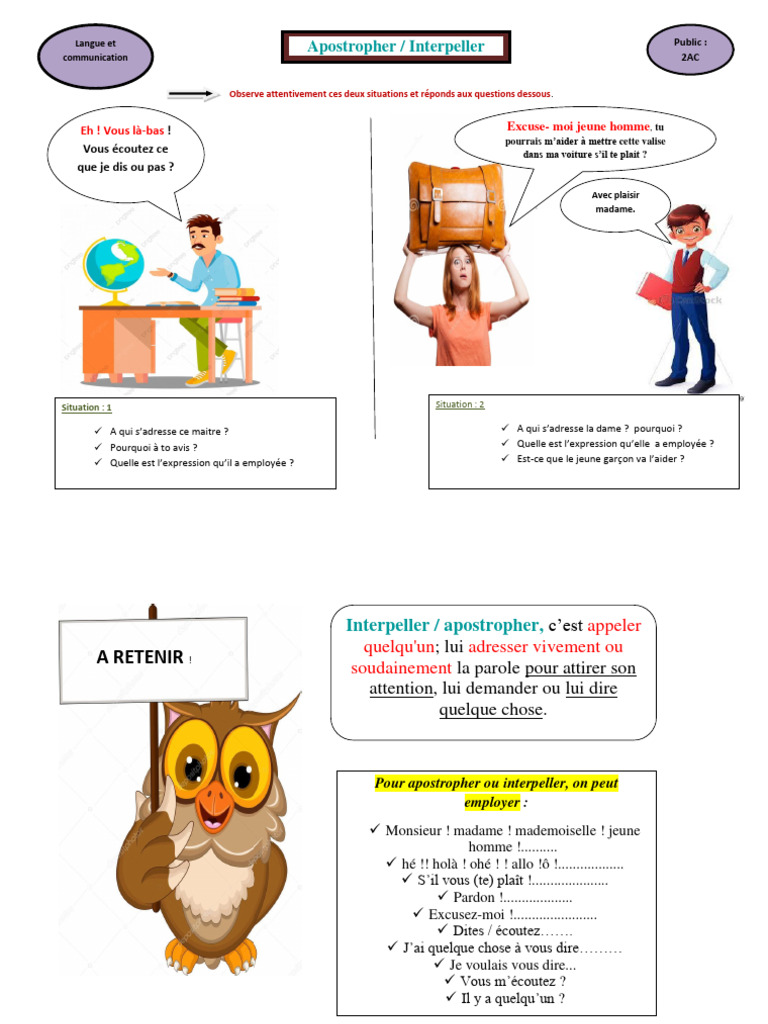 Interpeller et Apostropher en Communication | PDF