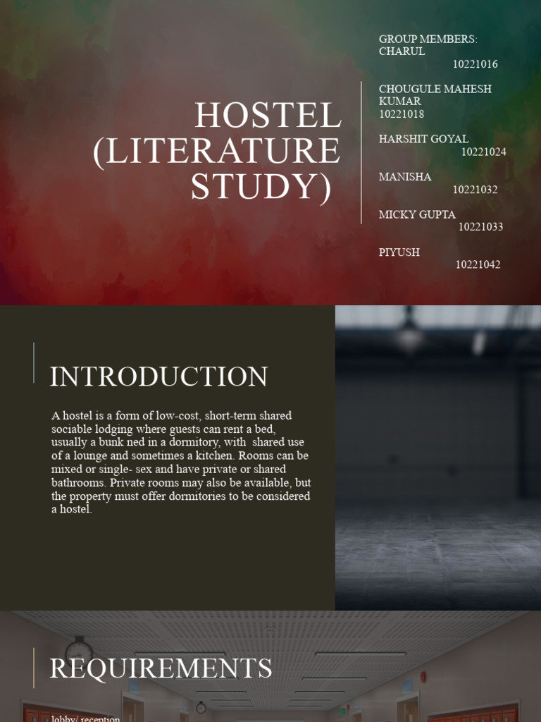 Hostel (Literature Study) | PDF