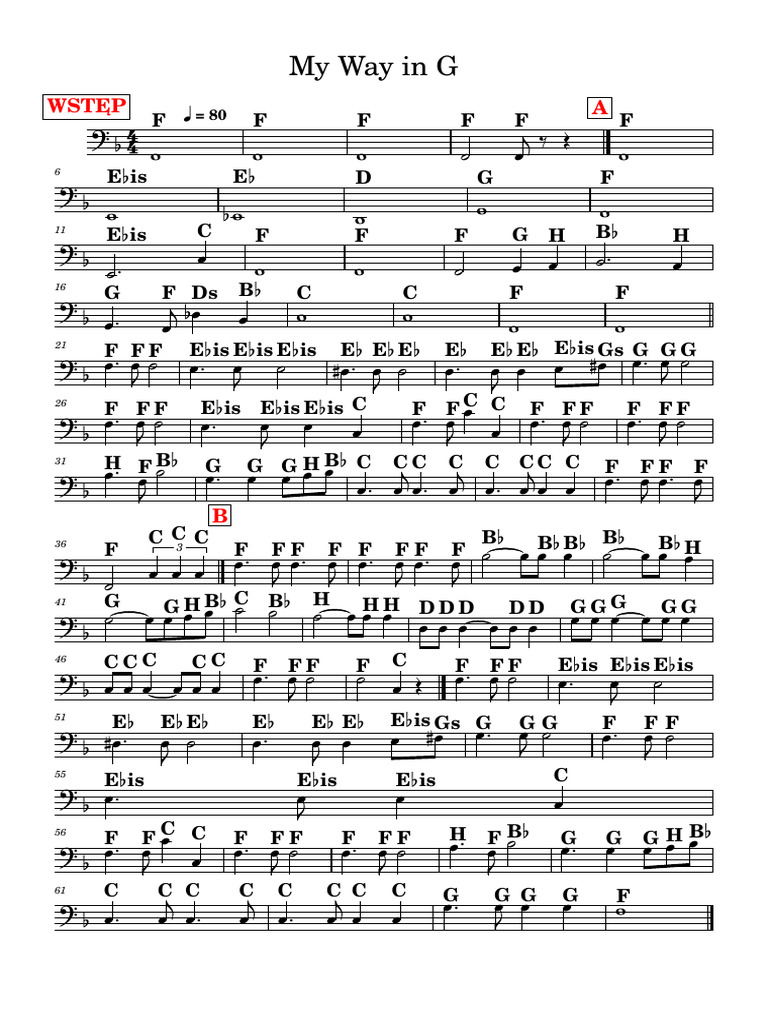 My Way in F | PDF
