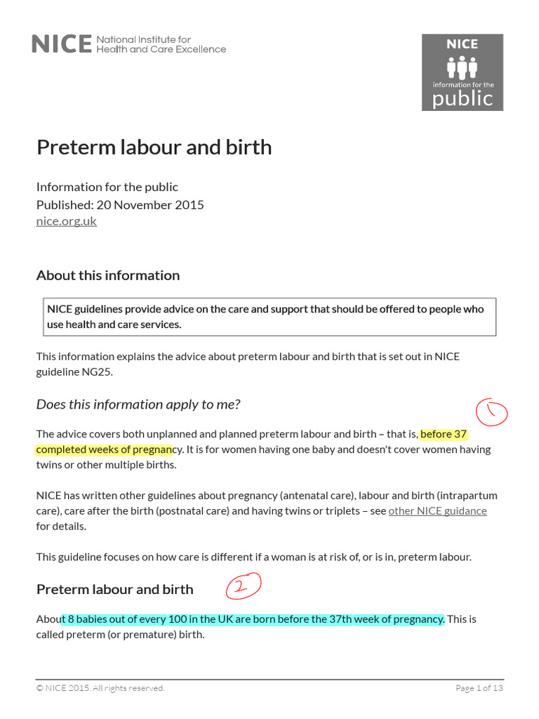 4 - Preterm Birth | PDF | Childbirth | Preterm Birth