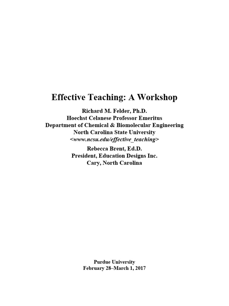 effective-teaching methods | PDF | Fluid Dynamics | Learning Styles