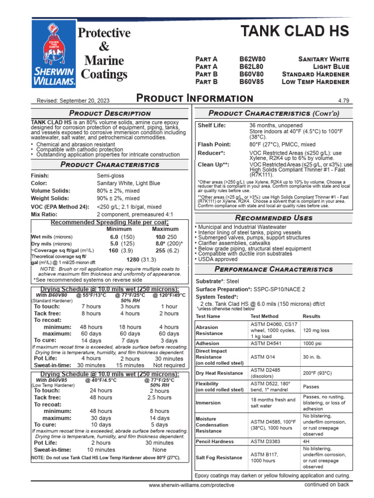 B62W80 PDS English | PDF | Concrete | Paint