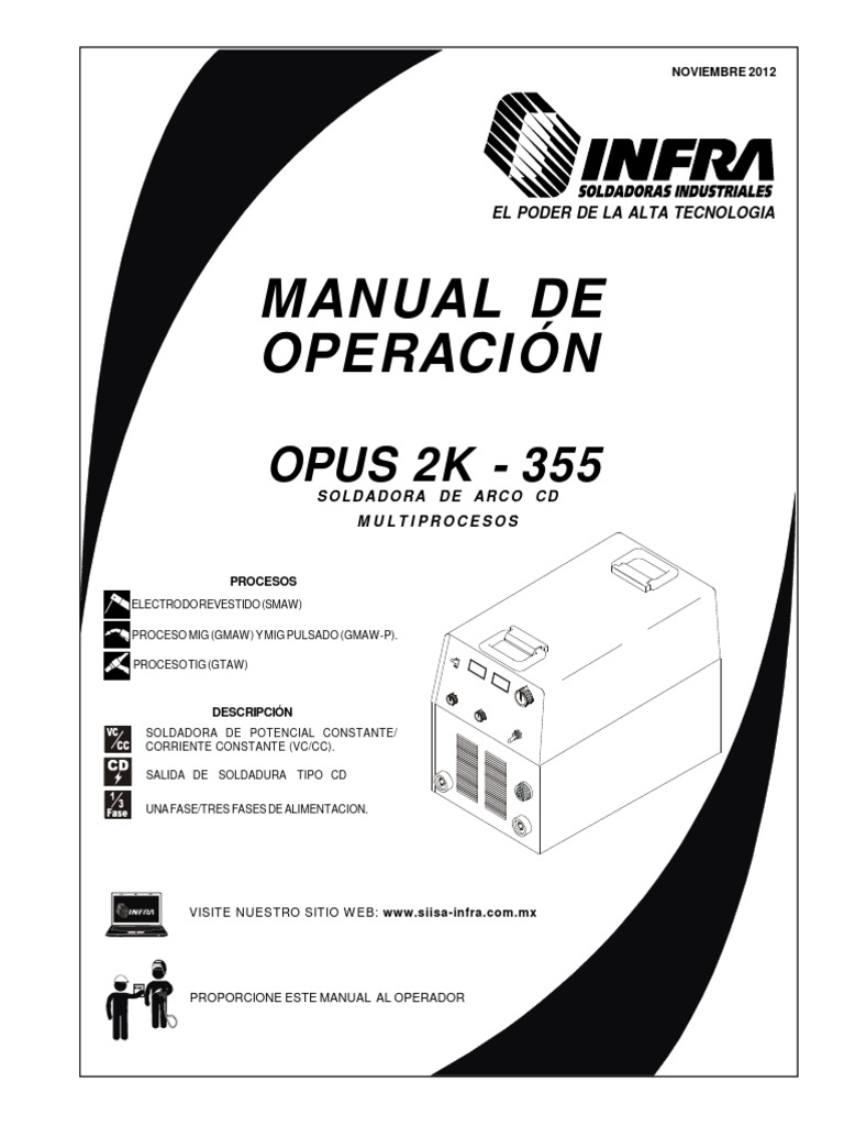 Manual Opus 2k 355 | PDF | Soldadura | Construcción