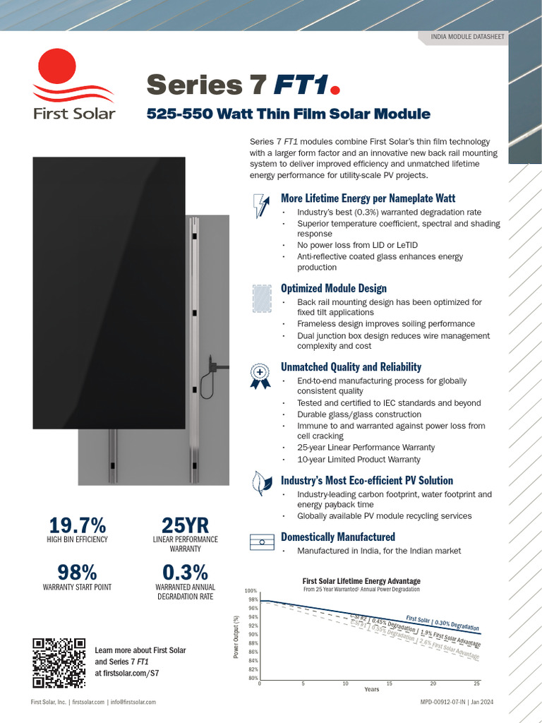 Series-7-FT1-Datasheet | PDF | Photovoltaics | Solar Panel