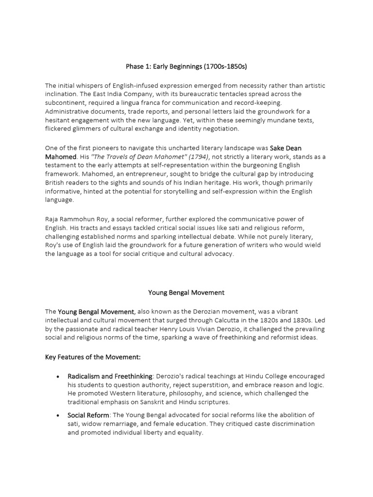 Indian Eng Phase I (1750-1830) | PDF | Age Of Enlightenment | Poetry