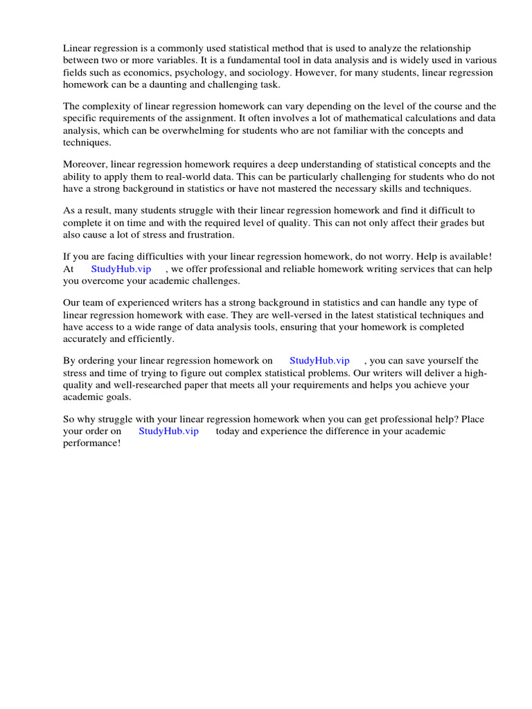 Linear Regression Homework | Download Free PDF | Linear Regression | Regression Analysis