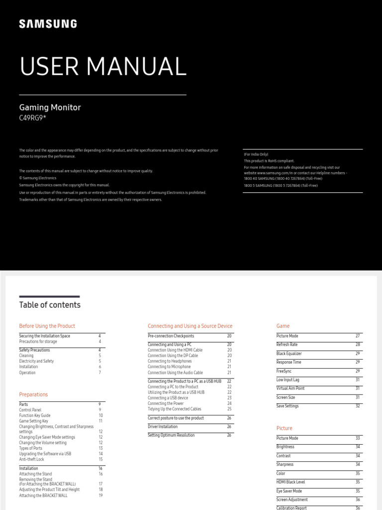 Monitor Anleitung | PDF | Usb | Hdmi