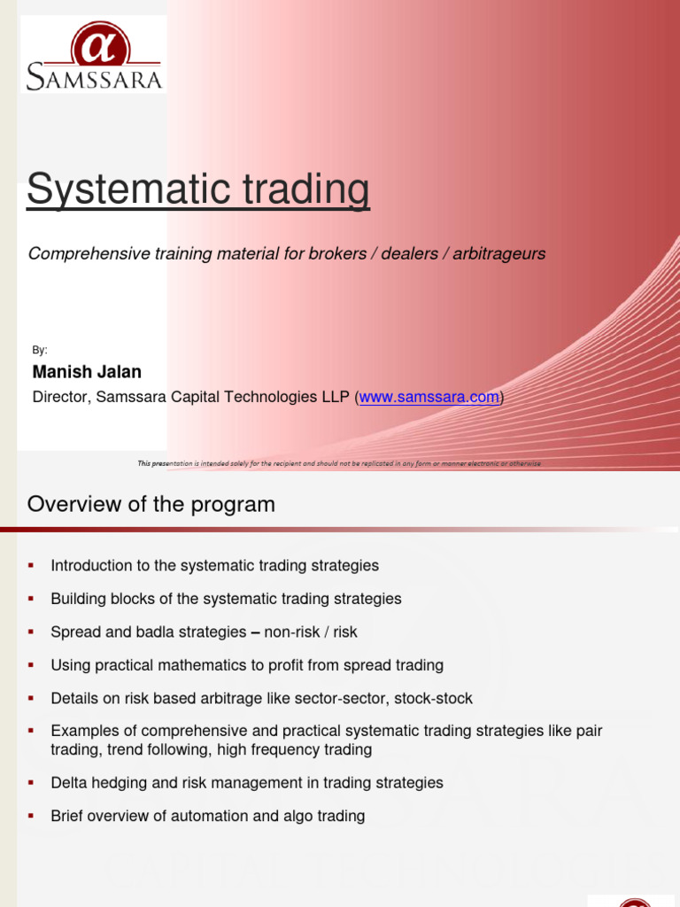 Understanding Systematic Trading | PDF | Arbitrage | Futures Contract