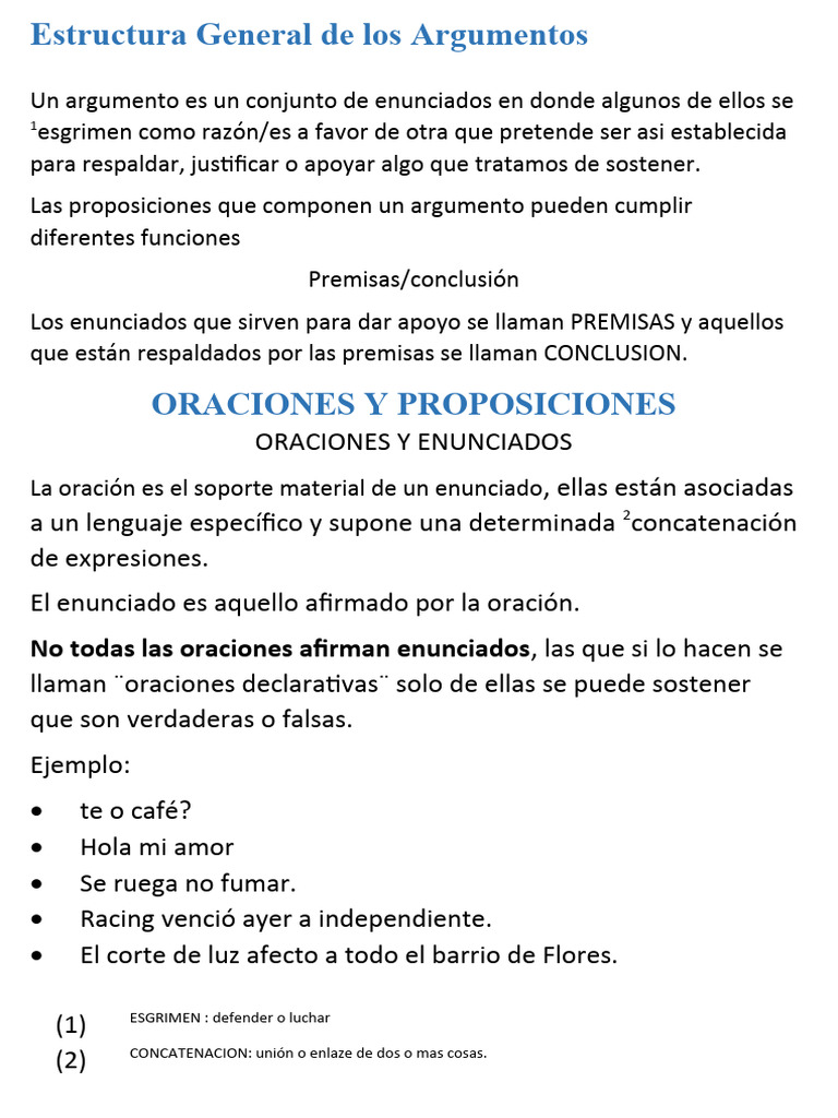 Estructura General de Los Argumentos | Descargar gratis PDF | Argumento ...