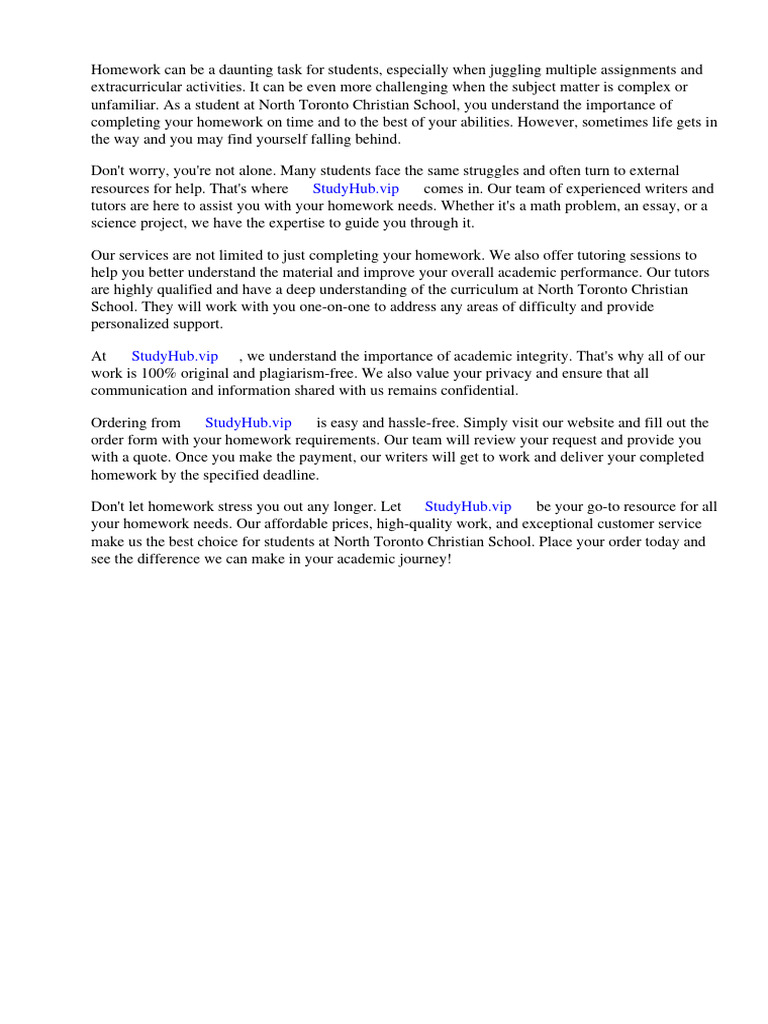 North Toronto Christian School Homework Board | PDF | Schools | Teachers