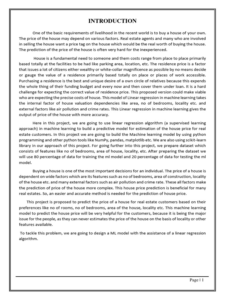 House Price Prediction with ML | PDF | Machine Learning | Prediction